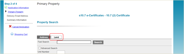 Planning Certificate