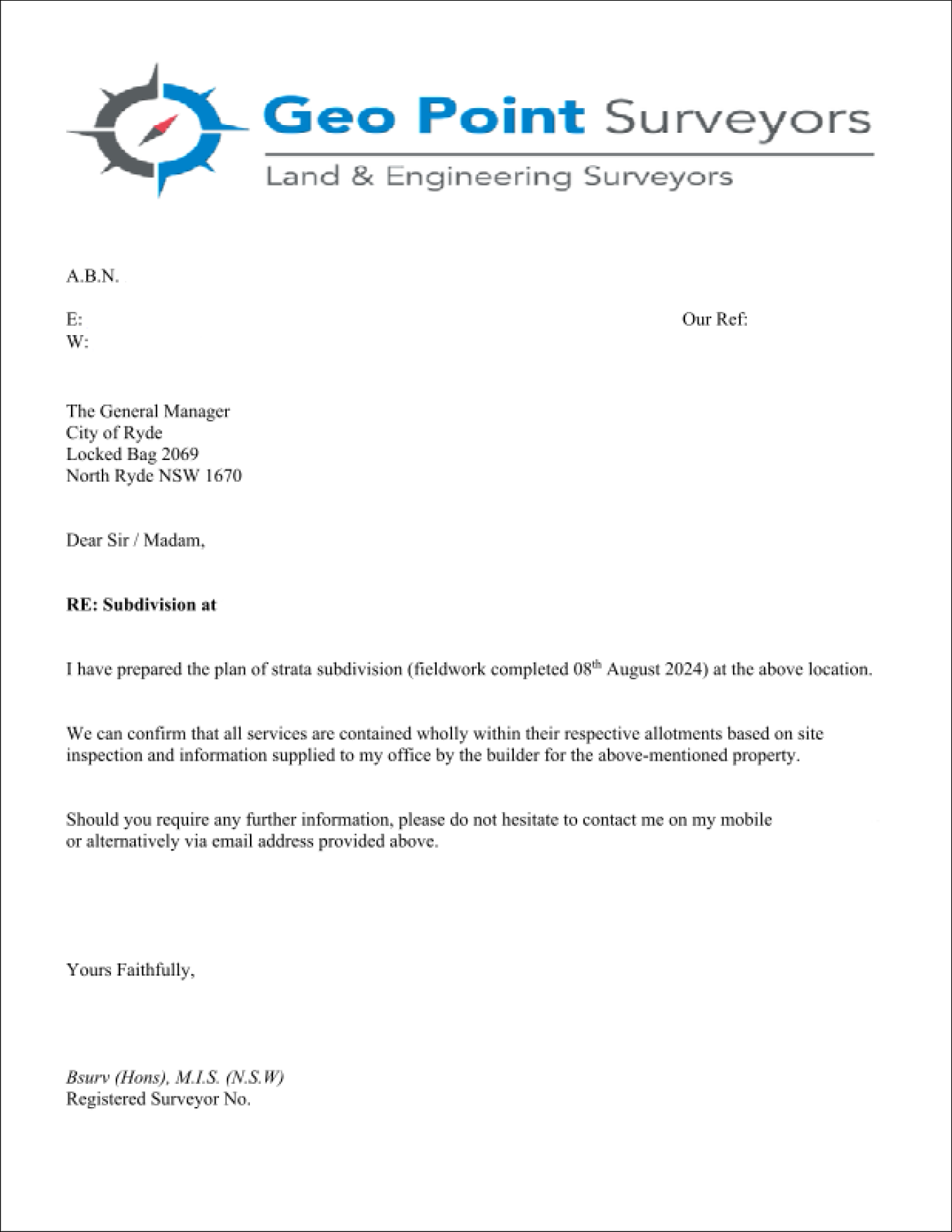 Services Certificate